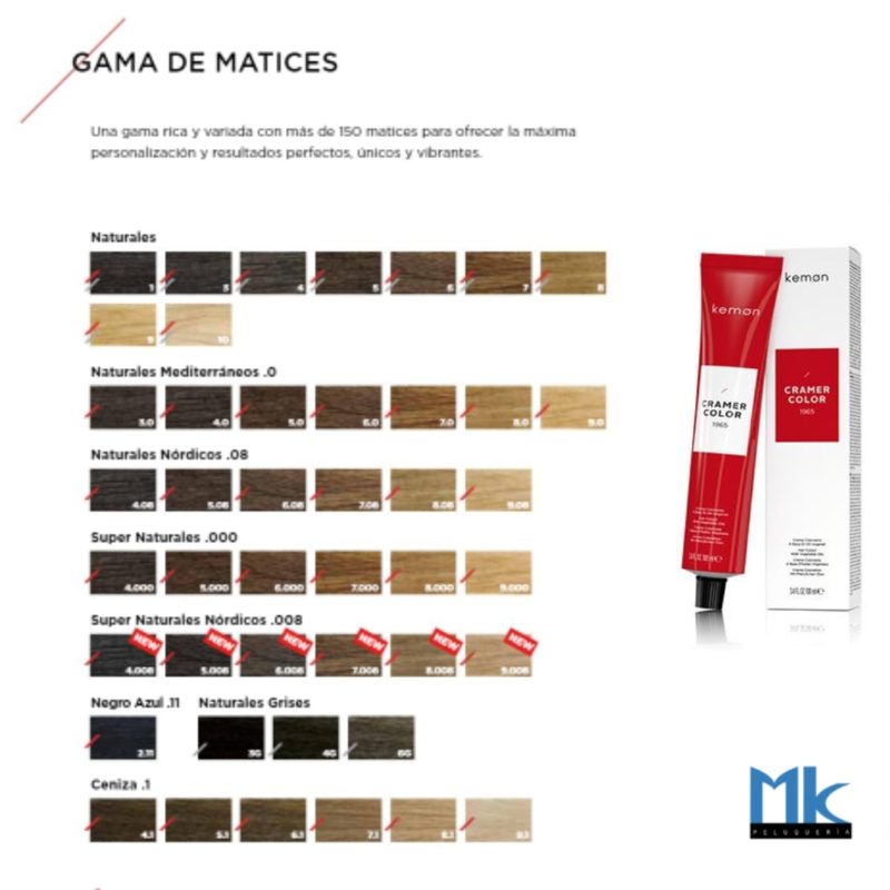 Gama de colores Cramer Color: Coloración permanente y Tono sobre tono ...